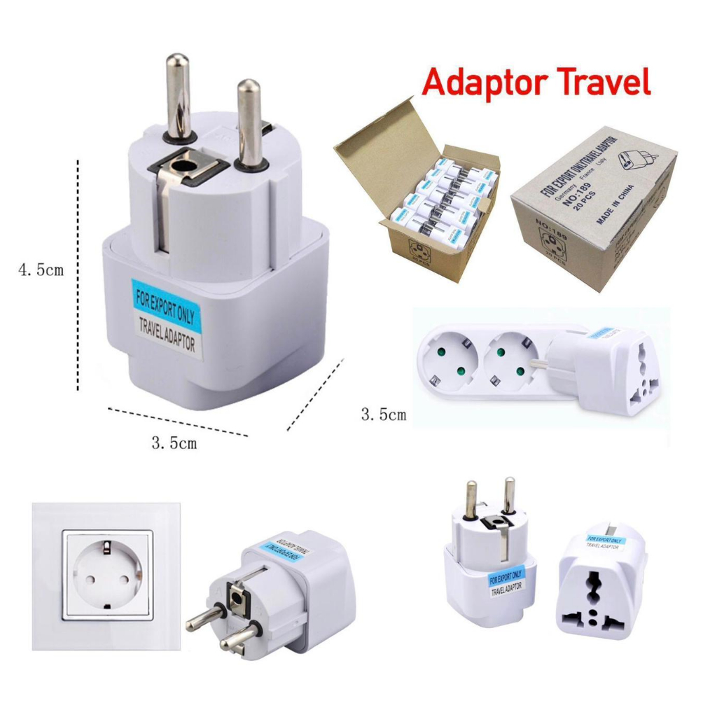 Travel Adapter 3 to 2 Leg Adapter Connection Over Universal Adapter ...