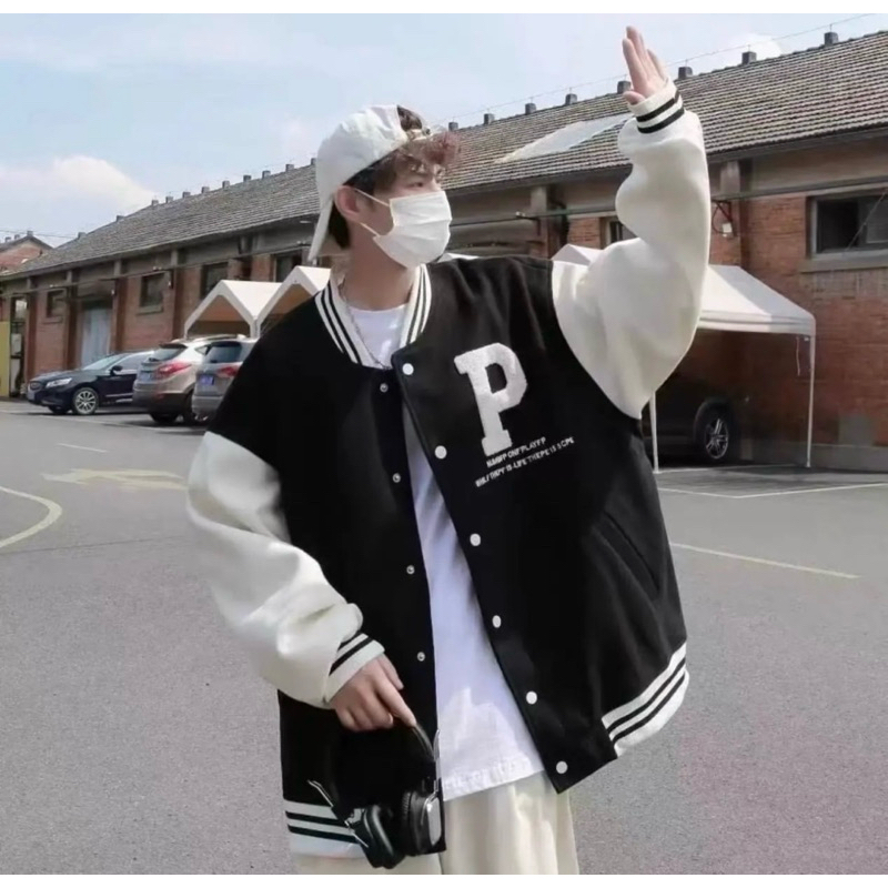 Varsity Jacket OVERSIZE - Letter P BASEBALL VARSITY Men - Jacket Men ...