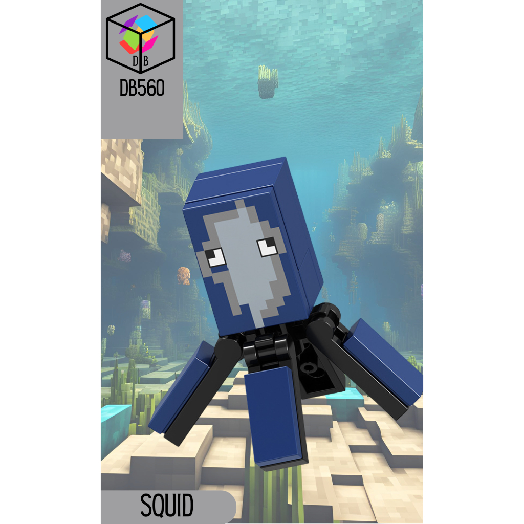 Educational Children's Toys Brick Minifigure Minecraft Animal Squid ...