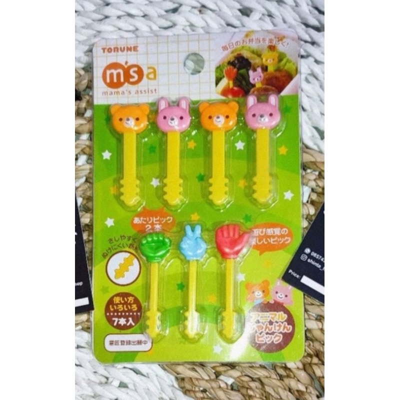 Shs food pick, original Japan torune bento pick with pictures of ...