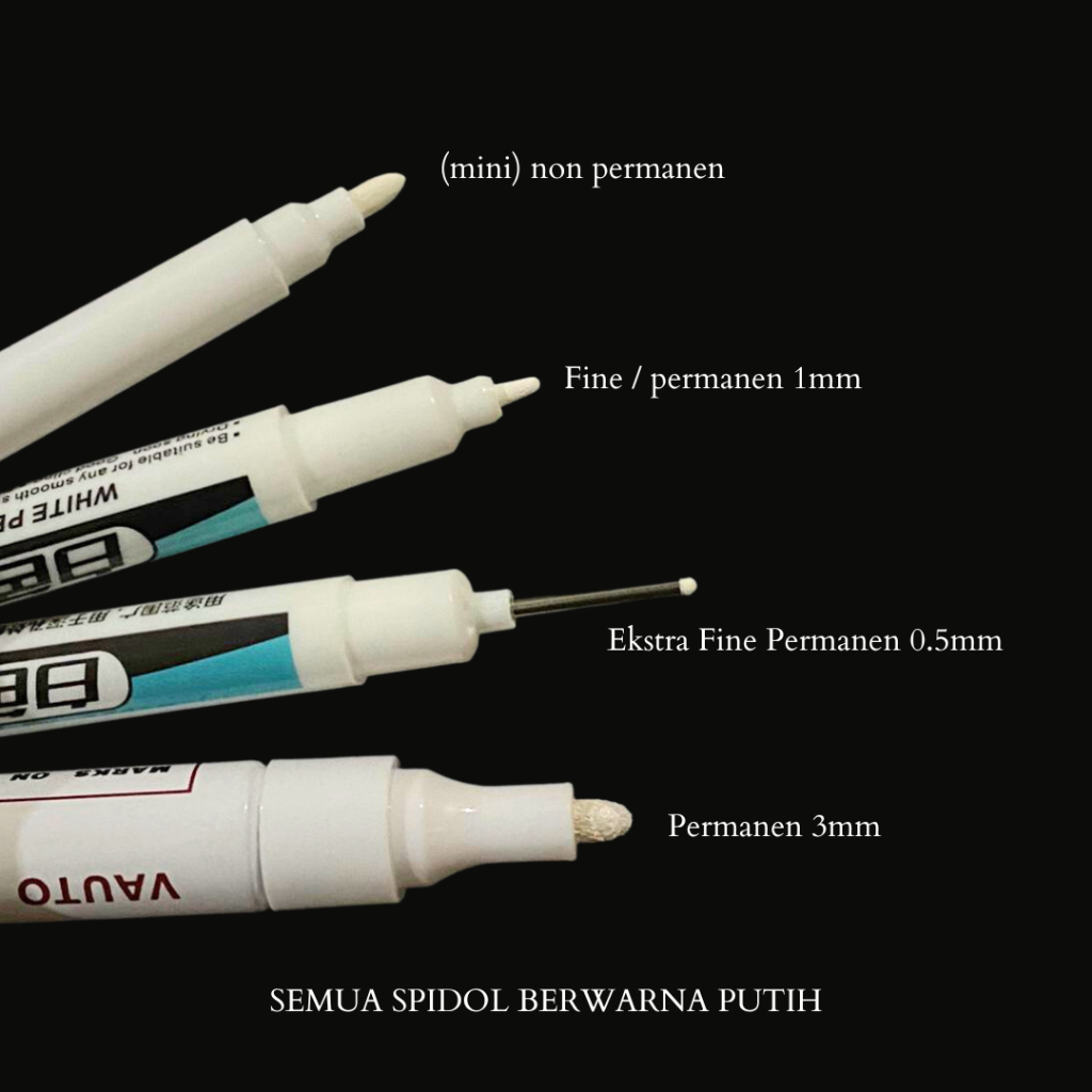 PUTIH [GASKA] Permanent and non-permanent Acrylic Markers (WHITE / GOLD ...
