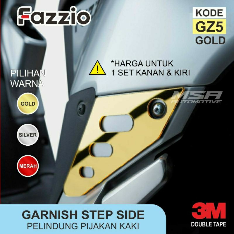 2pcs YAMAHA FAZZIO FOOT STAP GARNISH - YAMAHA FAZZIO FOOTSTEP PROTECTOR ...