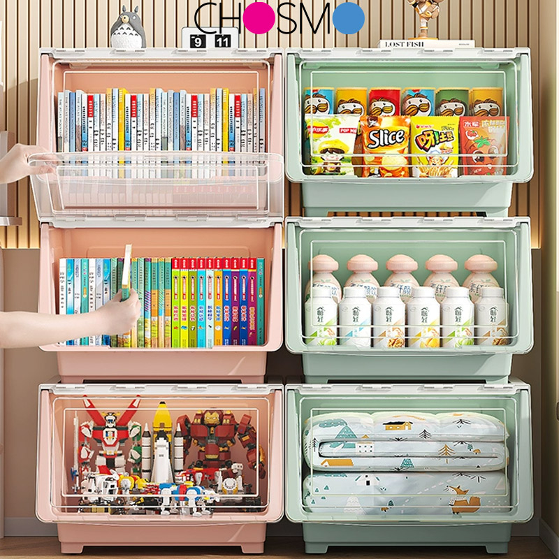 Multipurpose Stackable Storage Box Movable Container Storage Organizer ...
