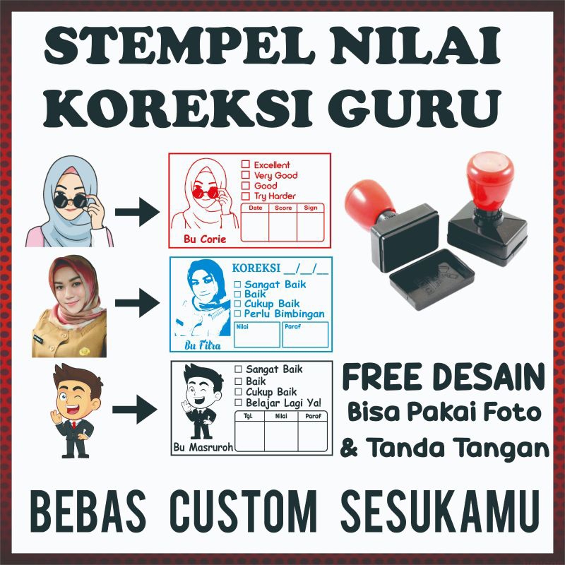 Free Teacher Stamp Ink / Assessment Stamp / Correction Stamp | Shopee ...