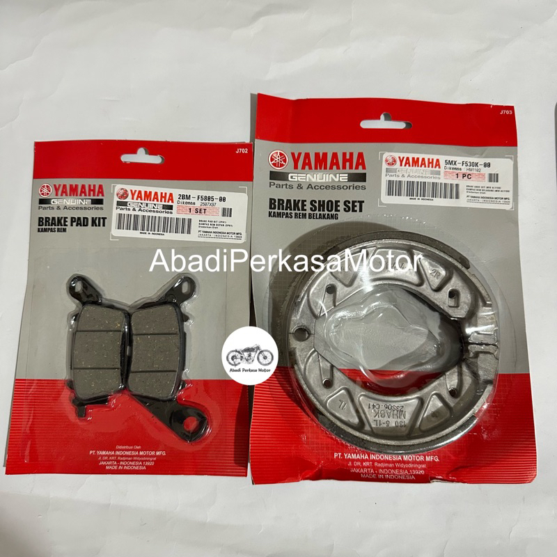 Yamaha Mio M3 Mio Z Soul gt 125 Xride 125 2BM 5MX Front Rear Brake Pad ...