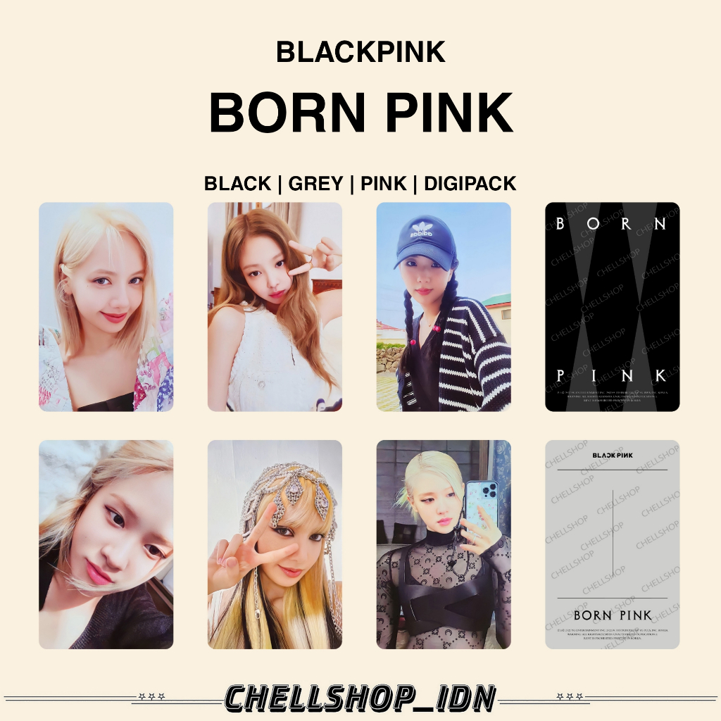 Bp BORN PINK PHOTOCARD | Black BLACK | Grey | Pink PINK | Digipack ...