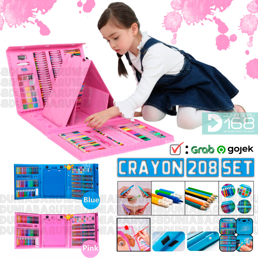 Crayon 208 sets / Crayon set / Crayon art set / Crayon 150 sets ...