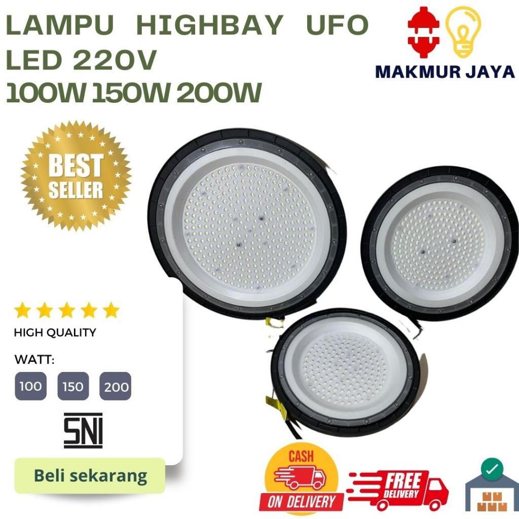 Led LIGHT HIGHBAY UFO CEILING SPOTLIGHT INDUSTRIAL HANGING LIGHT 100W ...