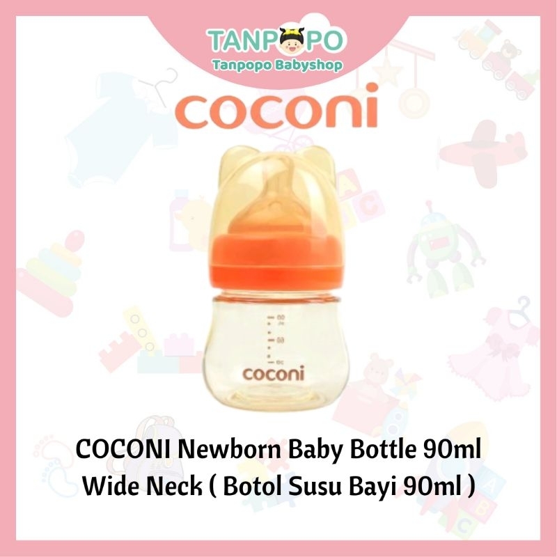 Coconi Newborn Baby Bottle 90ml Wide Neck (90ml Baby milk Bottle ...
