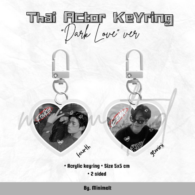 Thai Actor "Dark Love" keyring geminifourth markford winnysatang ...