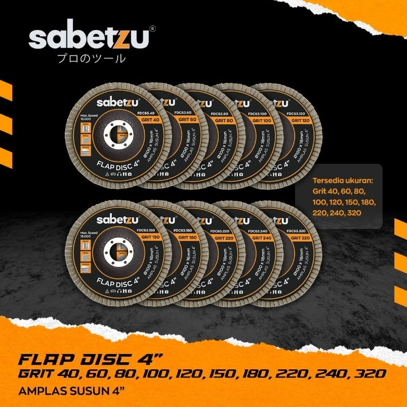 4 inch round sandpaper grit 4" flap disc stacking sandpaper sabetzu ...