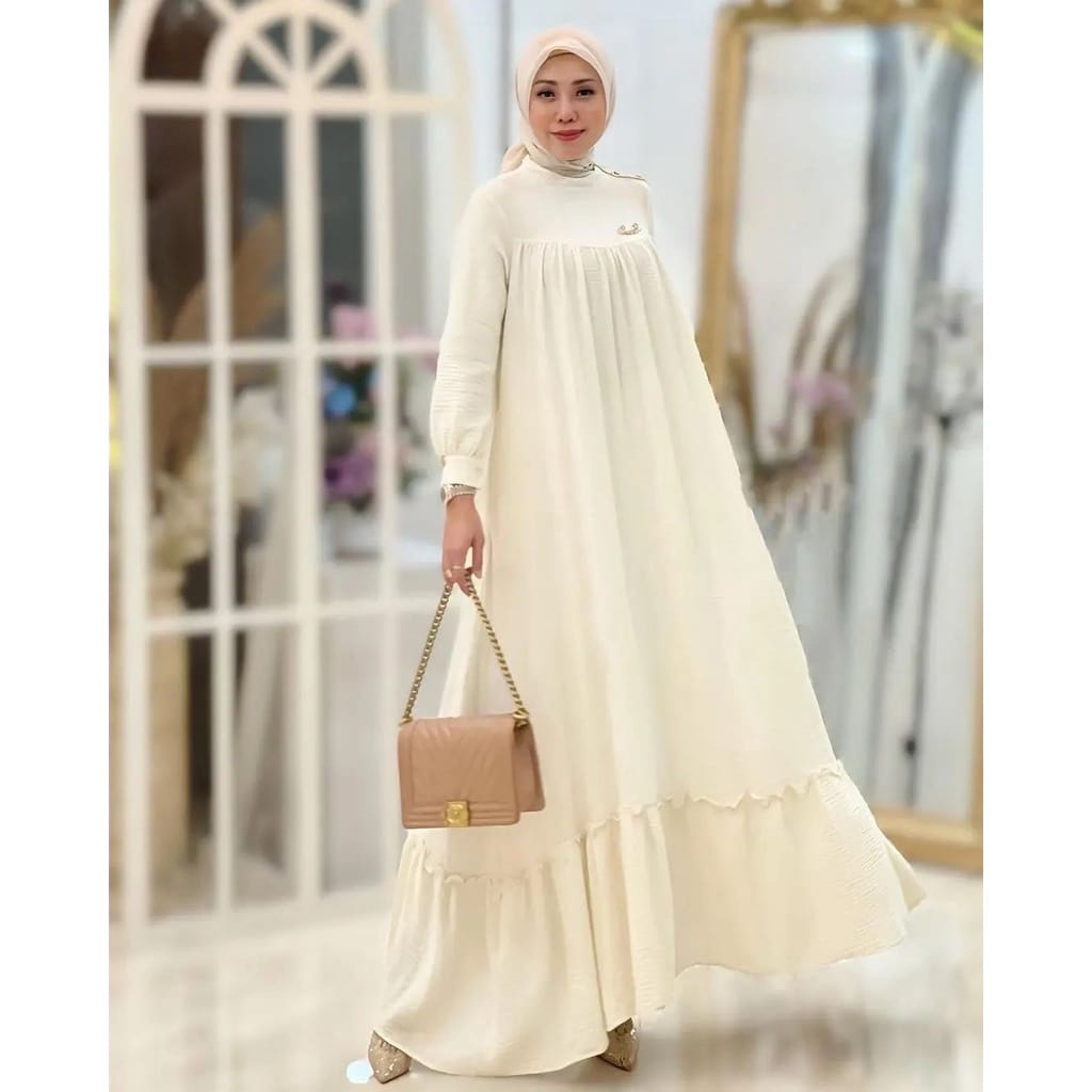 PUTIH Gamis // Formal Recitation Of Mother Plain Jumbo White Color XL ...