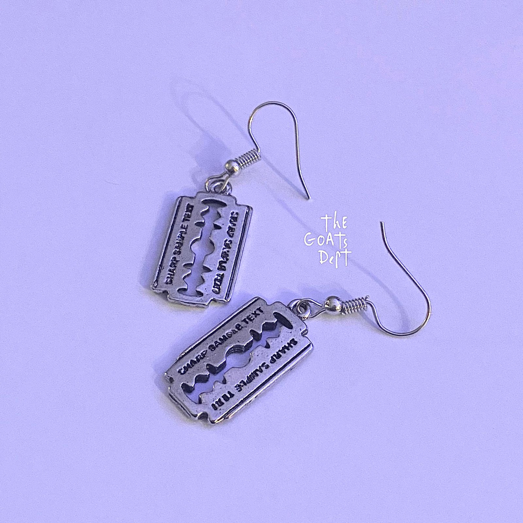 Razor Earings By The Goats Dept / tgd348 Korean Punk Rock Hip Hop Style ...