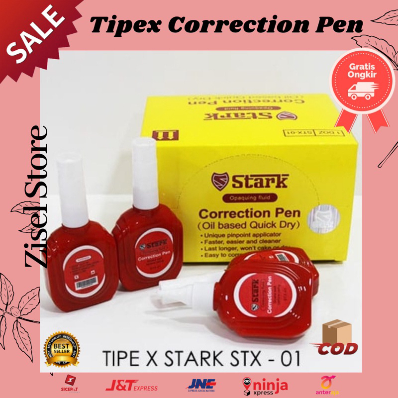 MERAH Type X STARK Correction Pen / Type X / Type Ex / Tip Ex Red ...