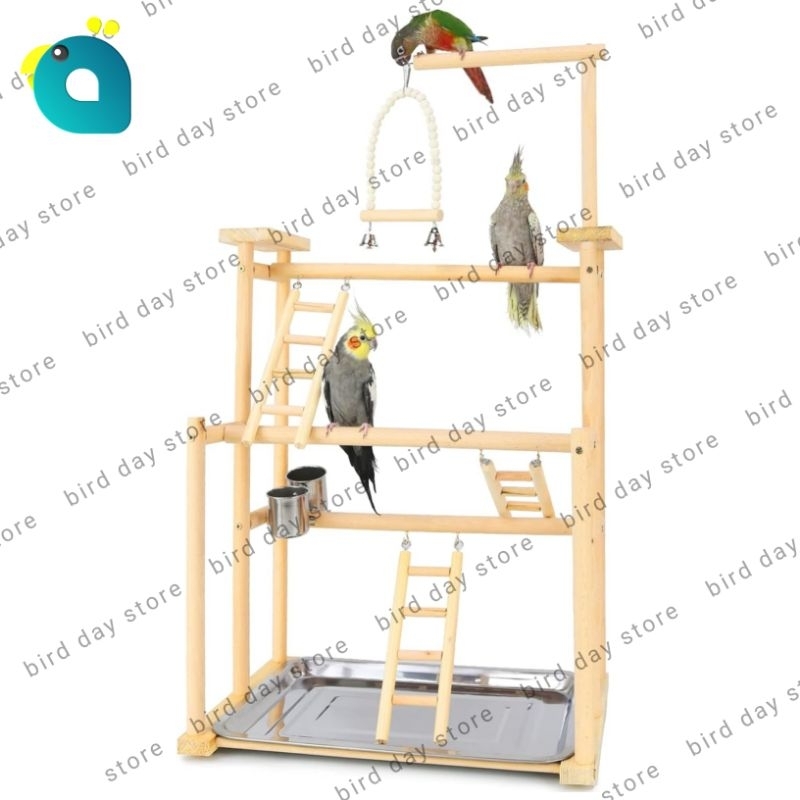 Playground Extra Large Tangkringan for Lovebirds, Falk, Parakeets, Conure, Monks etc | Shopee ...