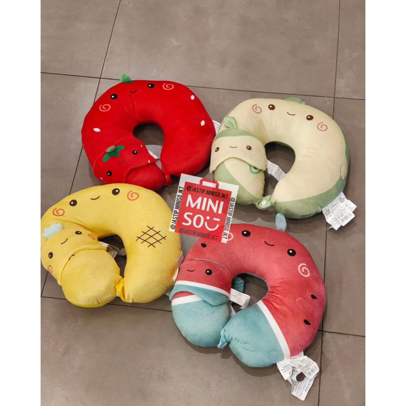 Miniso Neck Pillow+Eye Mask (Unit) (30x28cm) | Shopee Philippines
