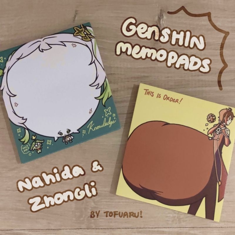 Genshin Impact Silly Memopad Nahida, Furina & Zhongli by Tofuaru ...