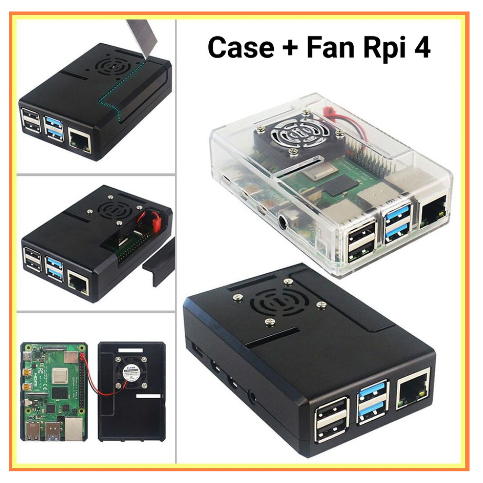 Case Raspberry Pi 4 model B ABS Plastic Casing Box Enclosure Box ...