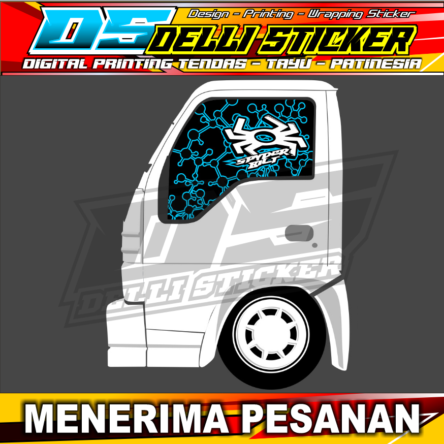 Full Side Window Sticker for Isuzu Elf Truck Spider Net Model - Regular ...