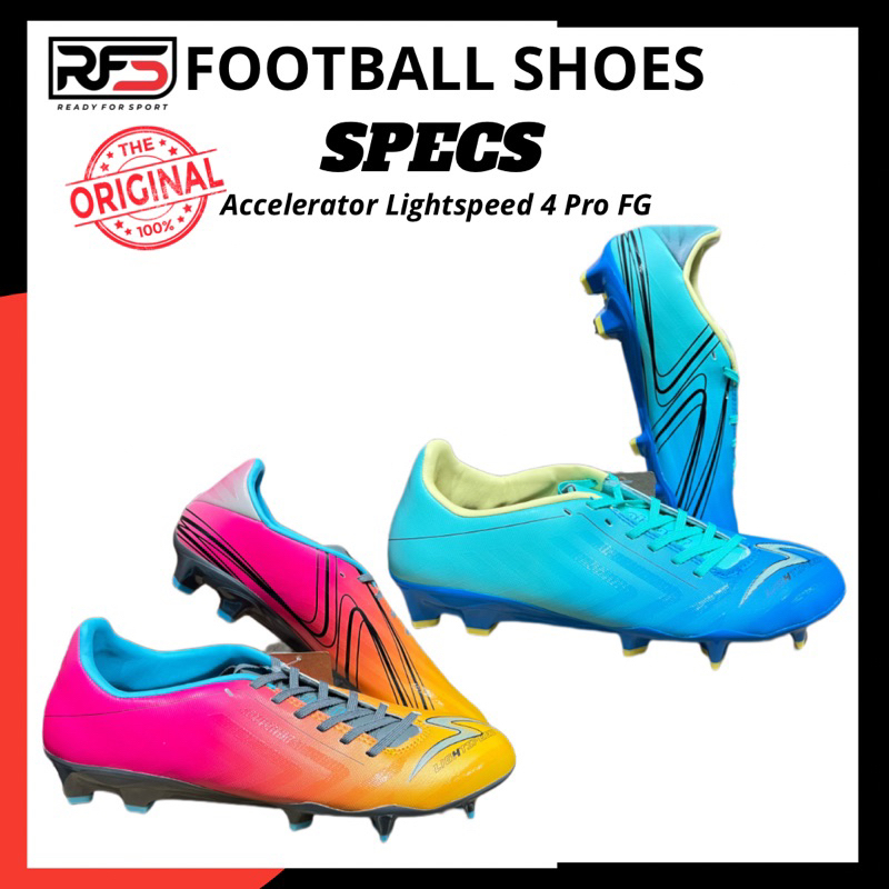 Original Specs Accelerator Lightspeed 4 Pro FG Football Shoes | Shopee ...