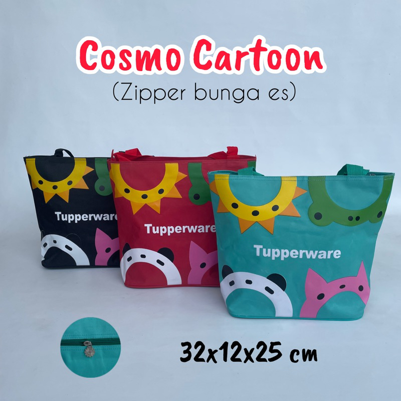 Cosmo Cartoon Tupperware zipper Ice Flower (Multipurpose Bag) | Shopee ...