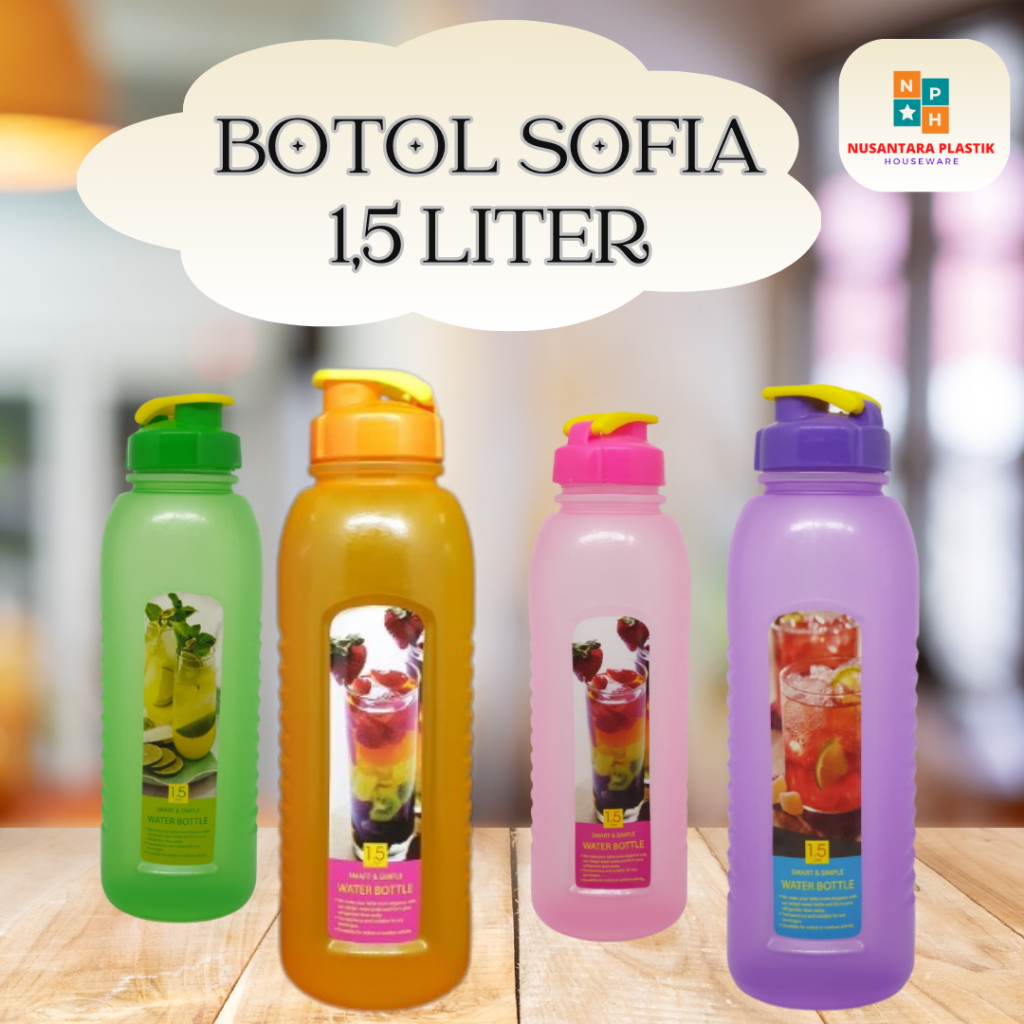 Sofia Water Bottle 1,5 Liter Plastic Drinking Bottle | Shopee Philippines