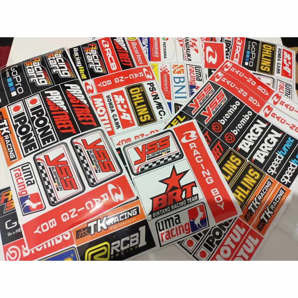 LATEST COMPLETE WORKSHOP STICKER VIRAL | Motorcycle STICKER PACK ...