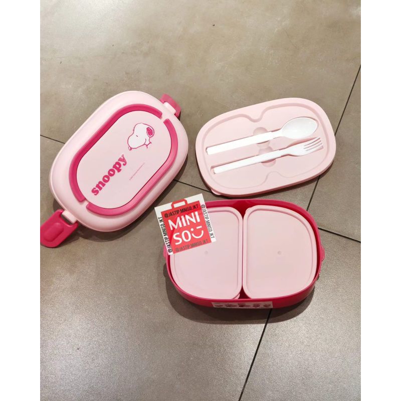 Miniso Lunch Box/Double Layered Bento Box SNOOPY Collection (1600ml ...