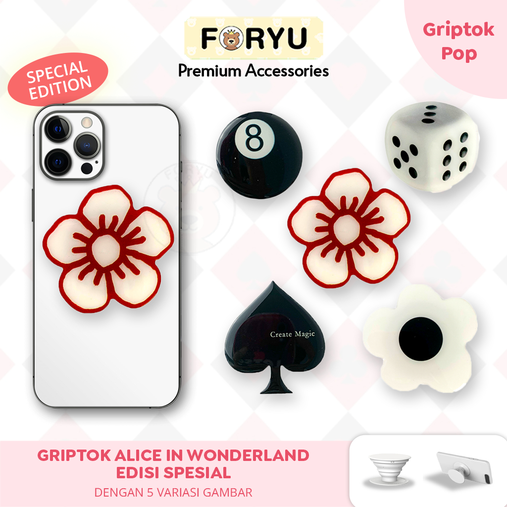 Griptok Resin Alice In Wonder Land Pop Socket Cartoon Phone Holder HP ...