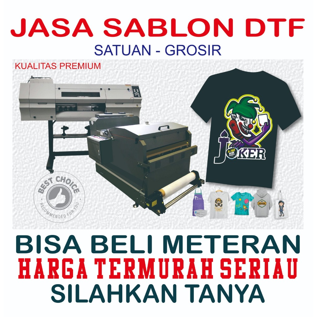 Dtf Print / DTF Screen Printing / DTF Print (Meter) / DTF Clothes ...