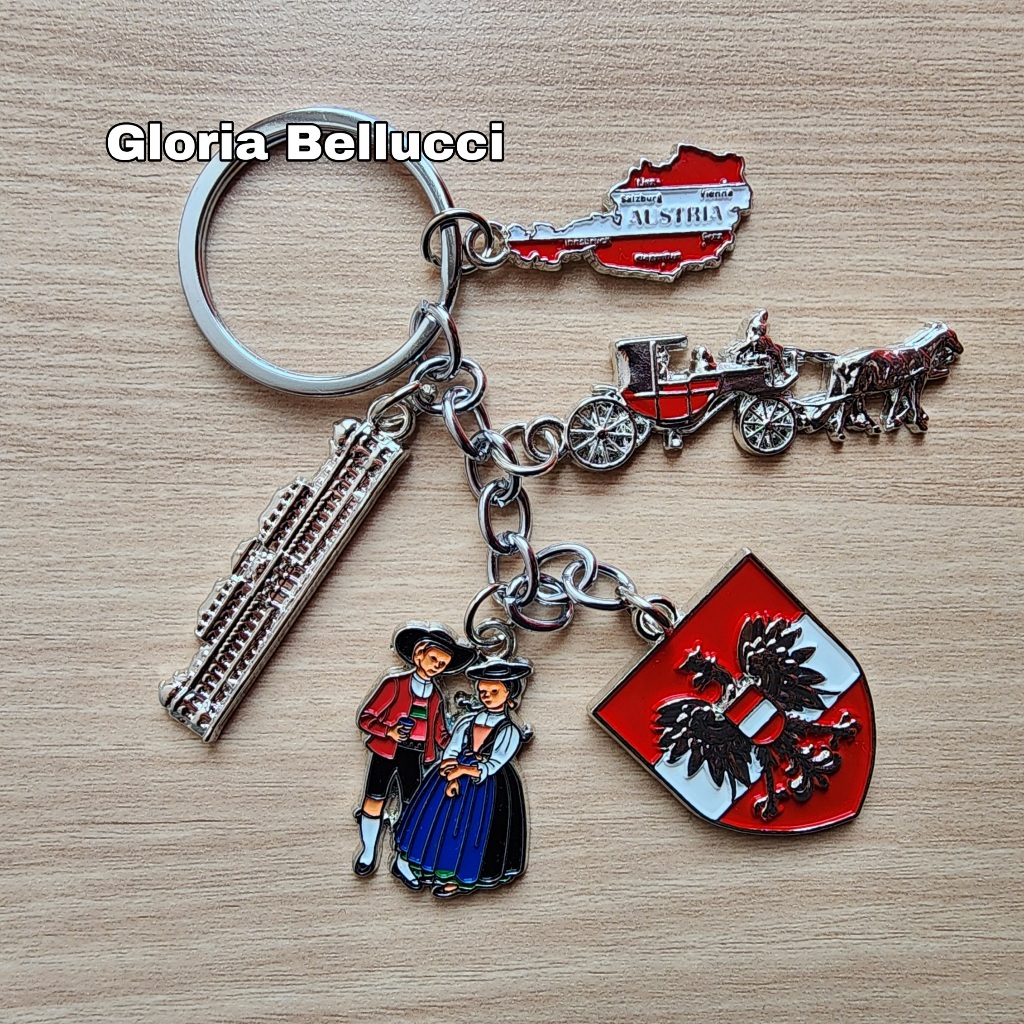 GANTUNGAN Austria vienna keychain souvenir By European vienna keychain ...