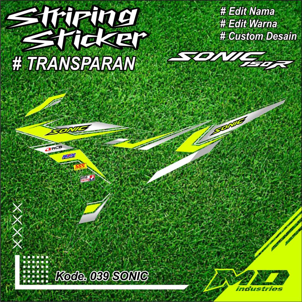 Sonic 150R Custom Design striping Sticker - sonic 150R transparent ...