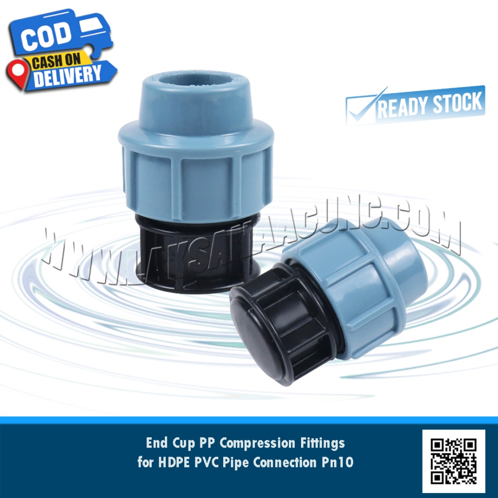 End Cap hdpe compression 20mm | 1/2" inch Hdpe compression pipe hubcap ...