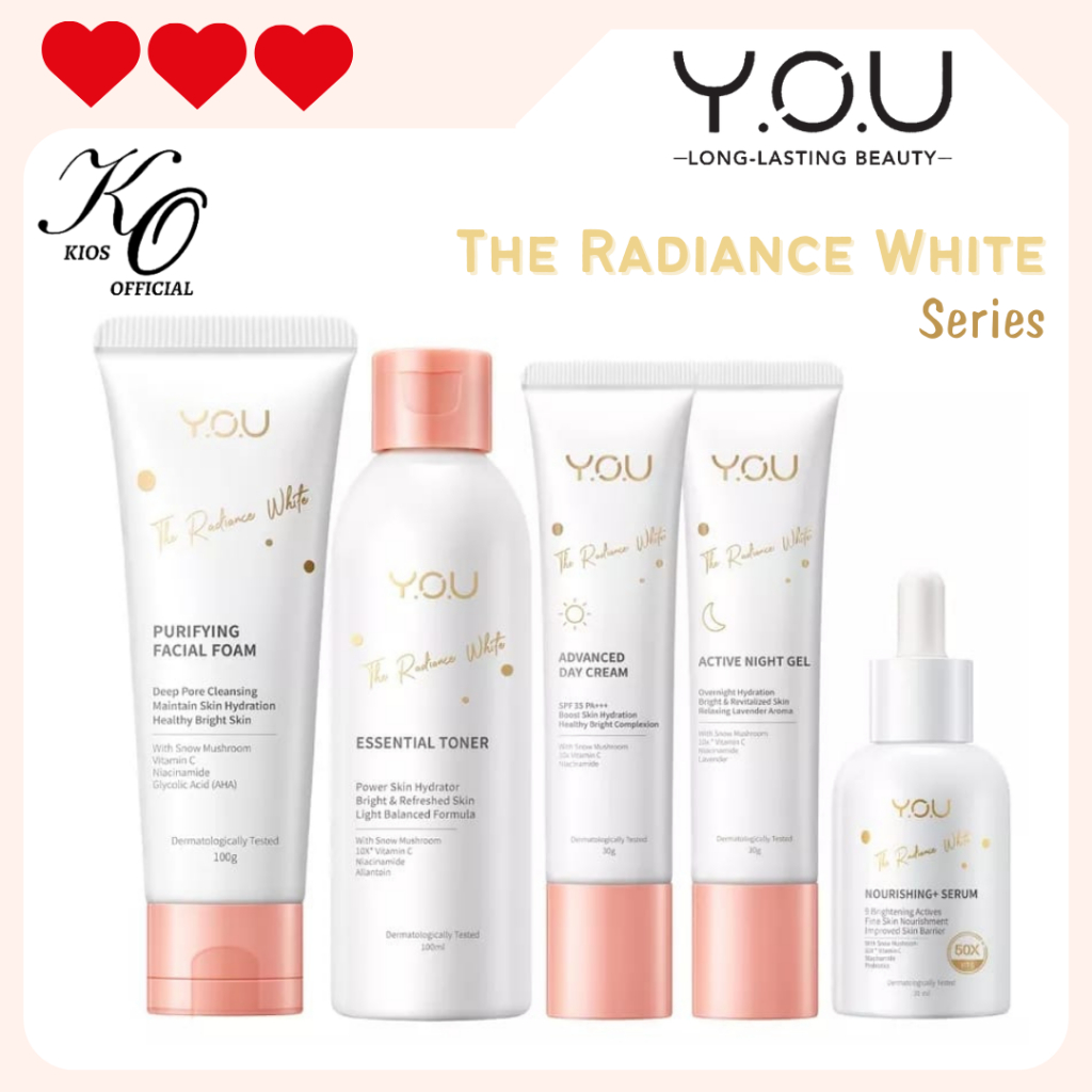 You The Radiance White Series Package (Day cream/Night Gel/Nourishing+ ...