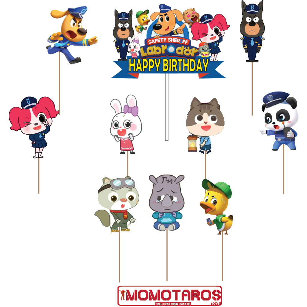 Sherif Labrador cake Topper contains 10 pcs | Shopee Philippines