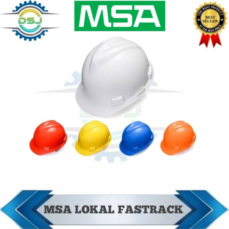 LOKAL Fastrack Local MSA Project Helmet Safety Helmet + Chin Strap ...