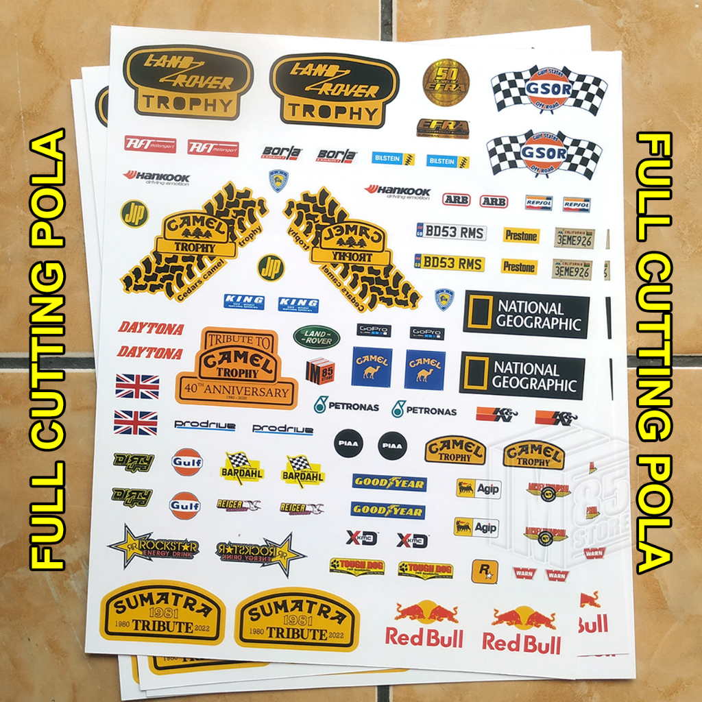 Sticker Decal RC Offroad 1/12 and 1/16 Land Rover 02 (Full Cutting ...