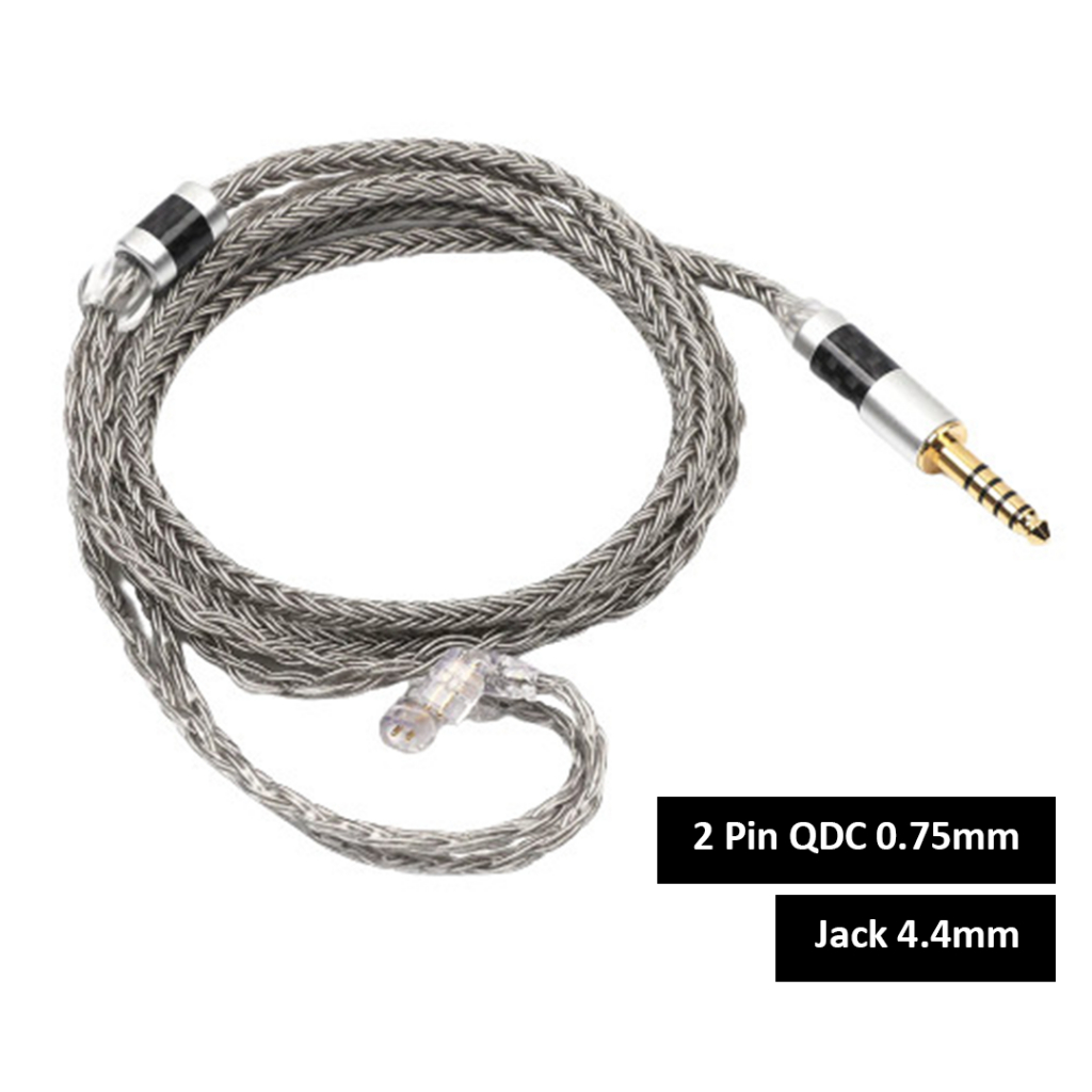 Tripowin Zonie 16 Core Upgraded Silver Plated Cable Earphone IEM Braided 0.78mm / 0.75mm / mmcx ...