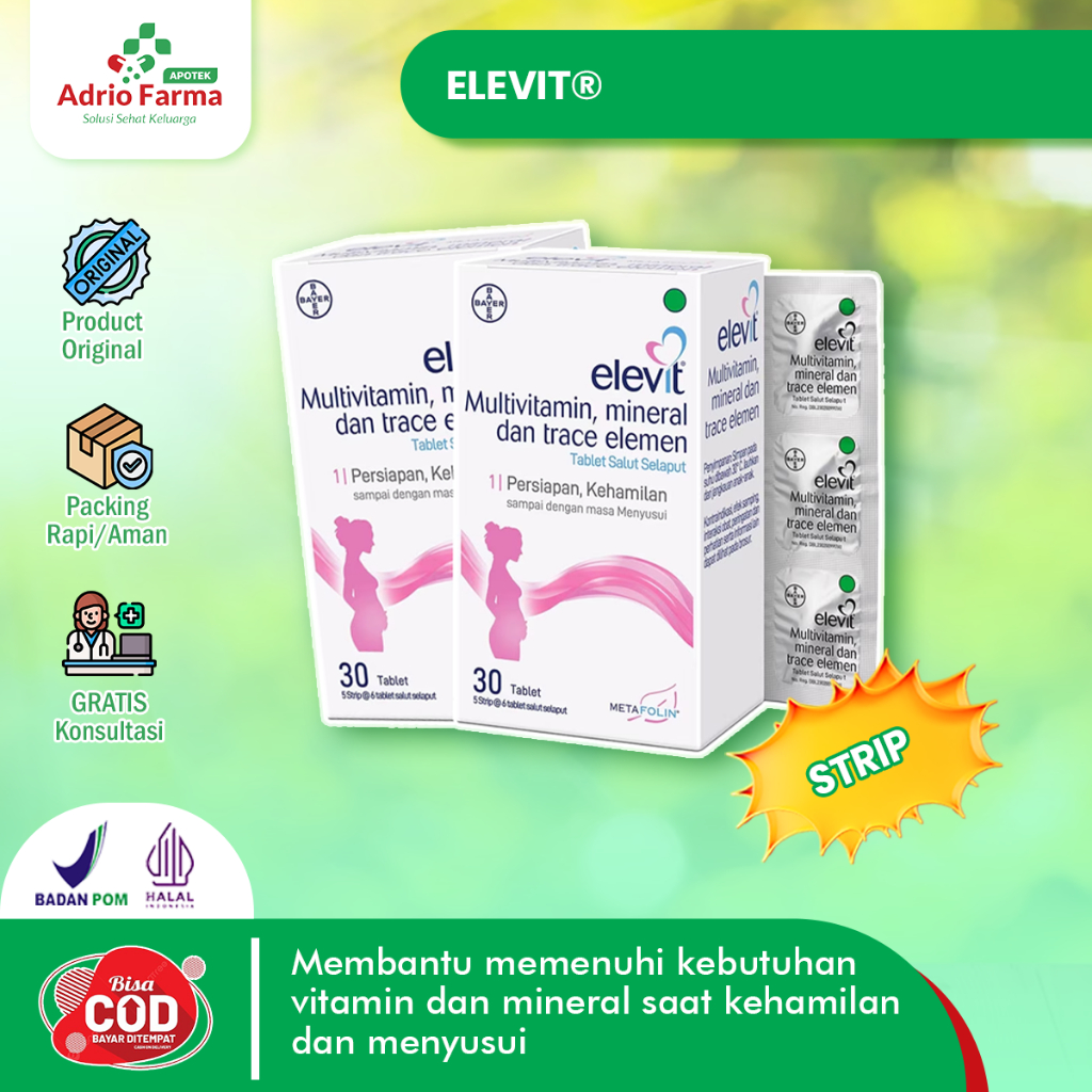 Elevit Pregnancy Multivitamin Strip 6caplets Mother And Mineral Source Supplements For