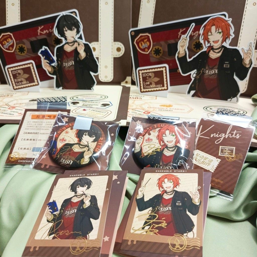 Ensemble Stars Knights x Glico Ritsu Sakuma Leo Tsukinaga | Shopee ...