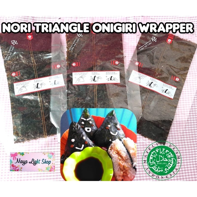 Onigiri nori triangle wrapper nori java tokinori seaweed triangle nori ...