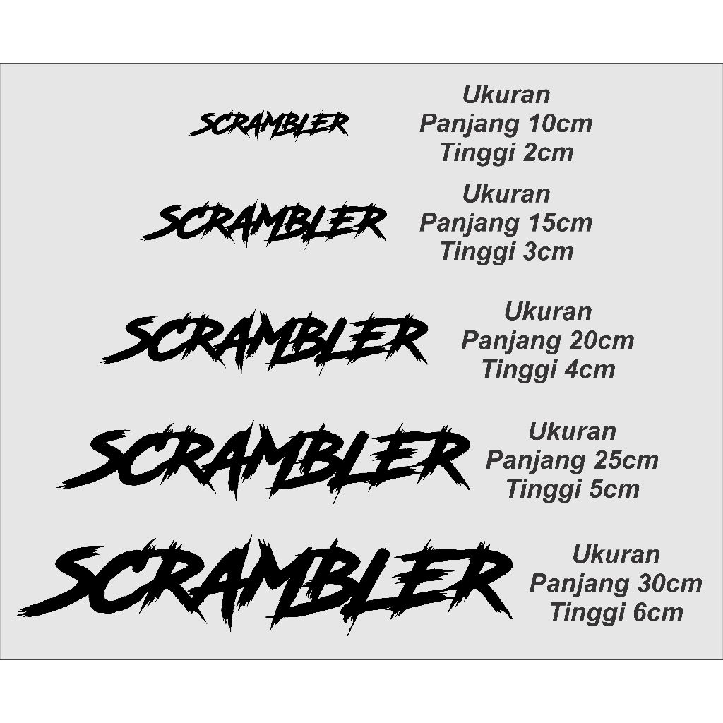 Xsr SCRAMBLER Sticker | Sticker Cutting SCRAMBLER XSR 155 Motorcycle ...