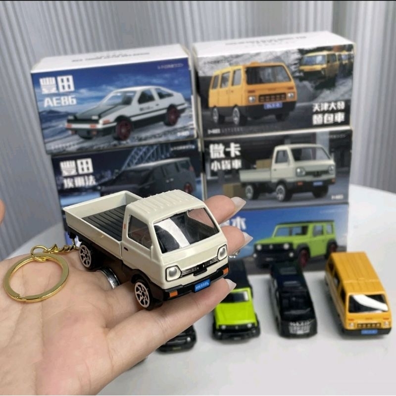 Diecast Car 1:64 Key Chain Toyota Trueno AE86 Toyota Alphard Minivan ...