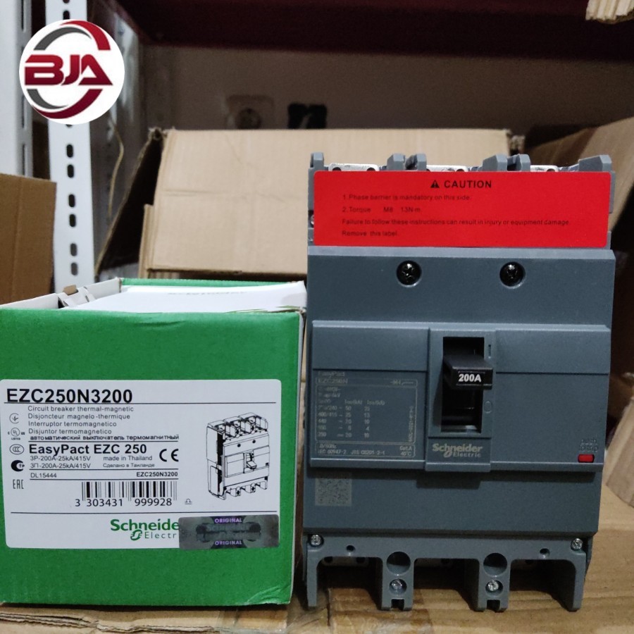 Mccb Breaker Schneider Electric EZC250N 3P 200A 3phase 200A EZC250N3200 ...