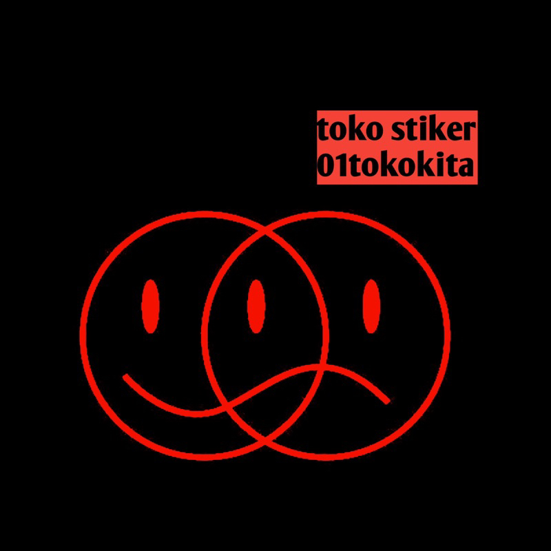 Cutting stickers for smile and sad emots into one cutting stickers for ...