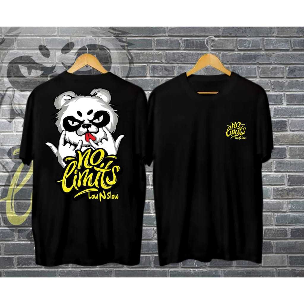 Men's DISTRO T-SHIRTS MOTIF NO LIMIT FRONT BACK TODAY ADULT MEN'S ...