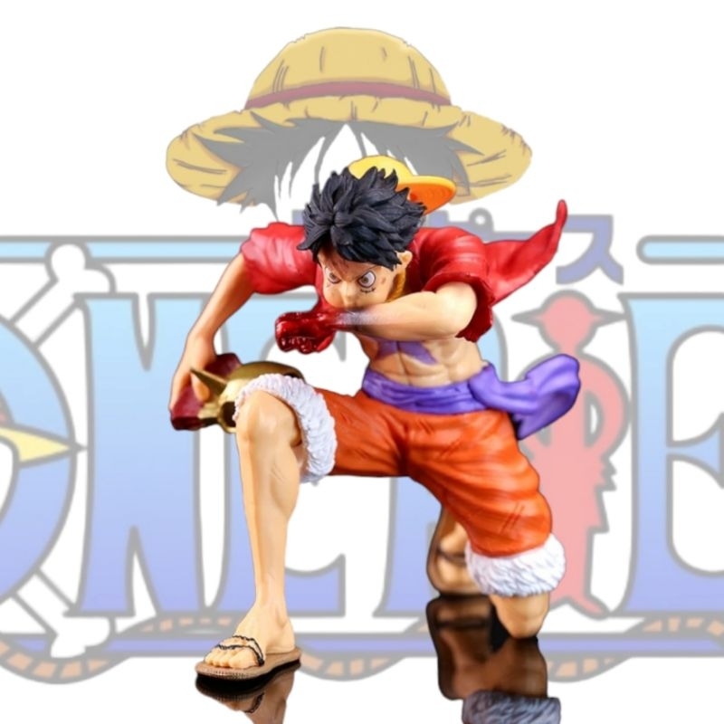 One Piece Luffy Gear 2 Action Figure Statue Carrying Mask 17cm | Shopee ...