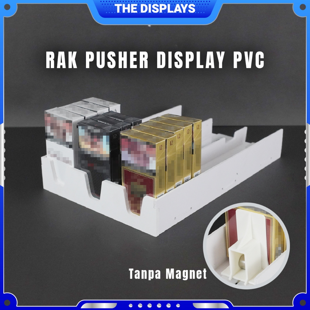 Pusher Automatic PVC Board Display Rack Group Model 3 Rows | Shopee ...