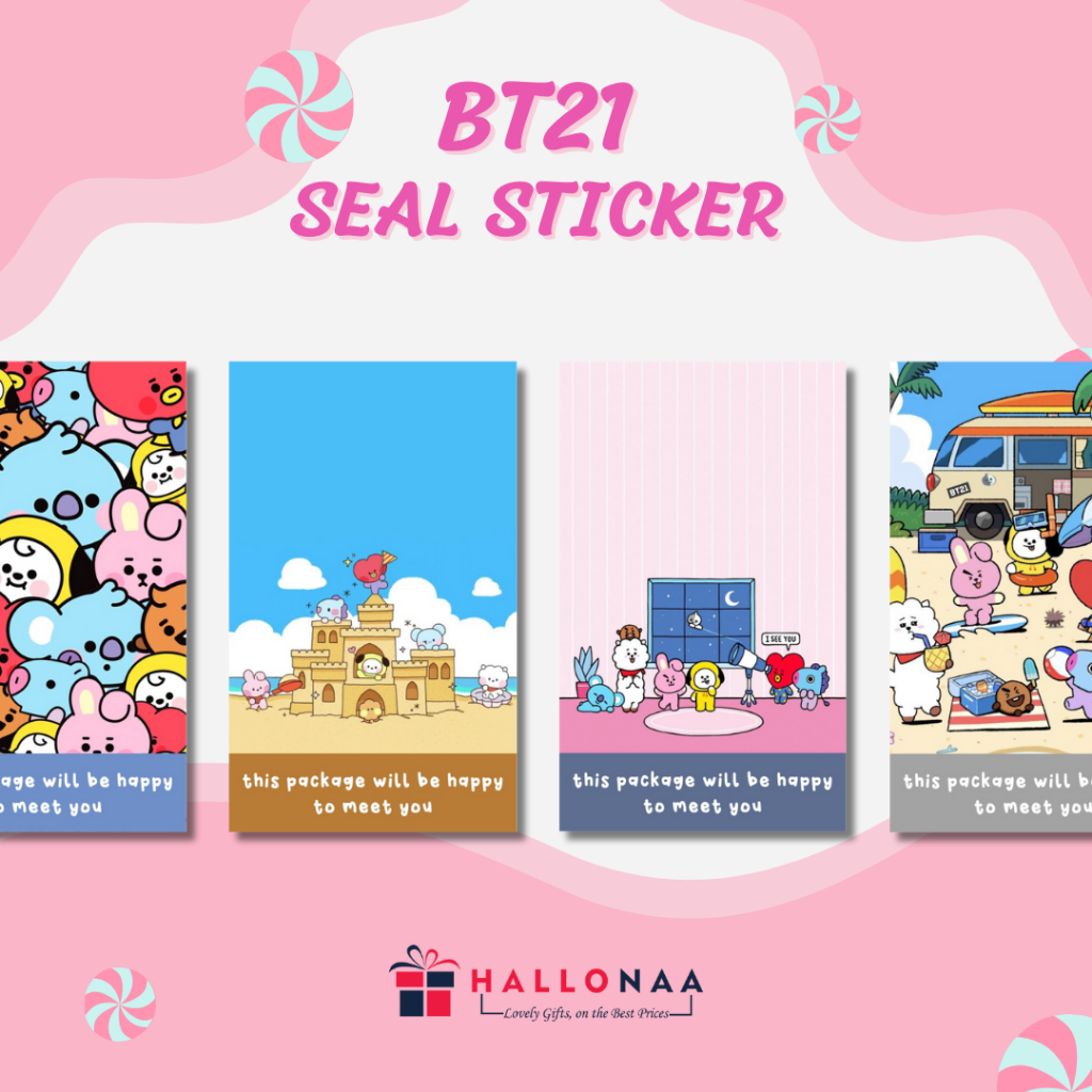 Bt21 seal sticker Aesthetic | Online shop Stickers | Sticker Packaging ...