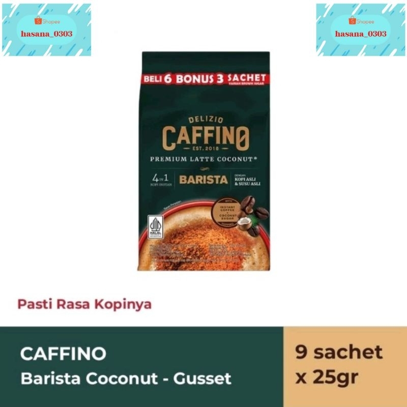 Caffino Barista Coconut Gusset - Instant Coffee Powder 6 Sachets x 25g ...